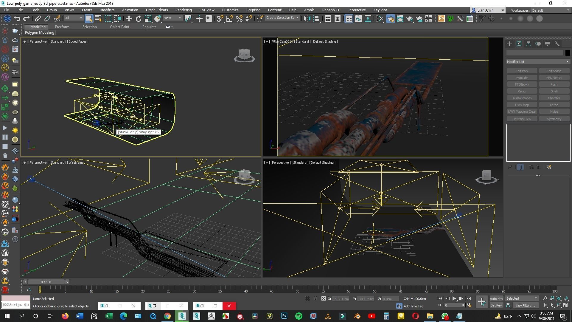Low poly game ready 3d si-fi pipe asset free VR / AR / low-poly 3D ...