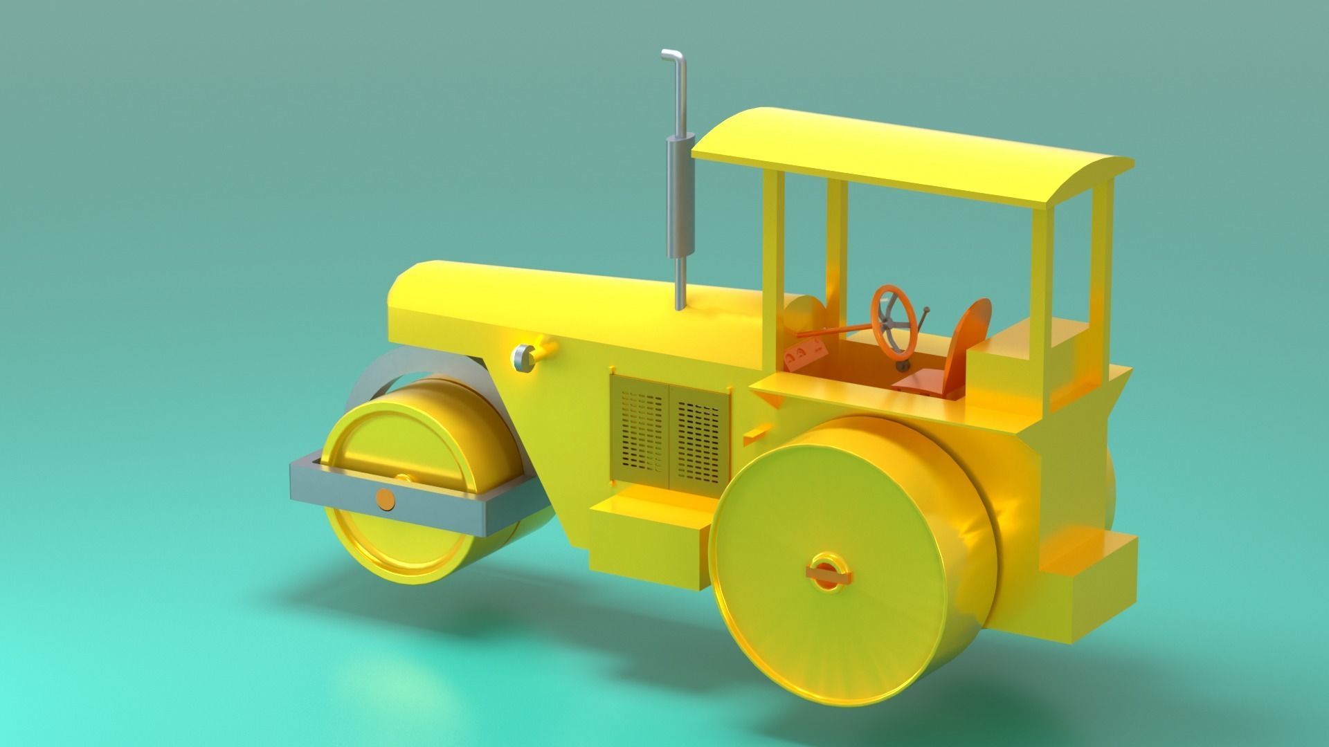 3D model Road Roller - Indian VR / AR / low-poly | CGTrader