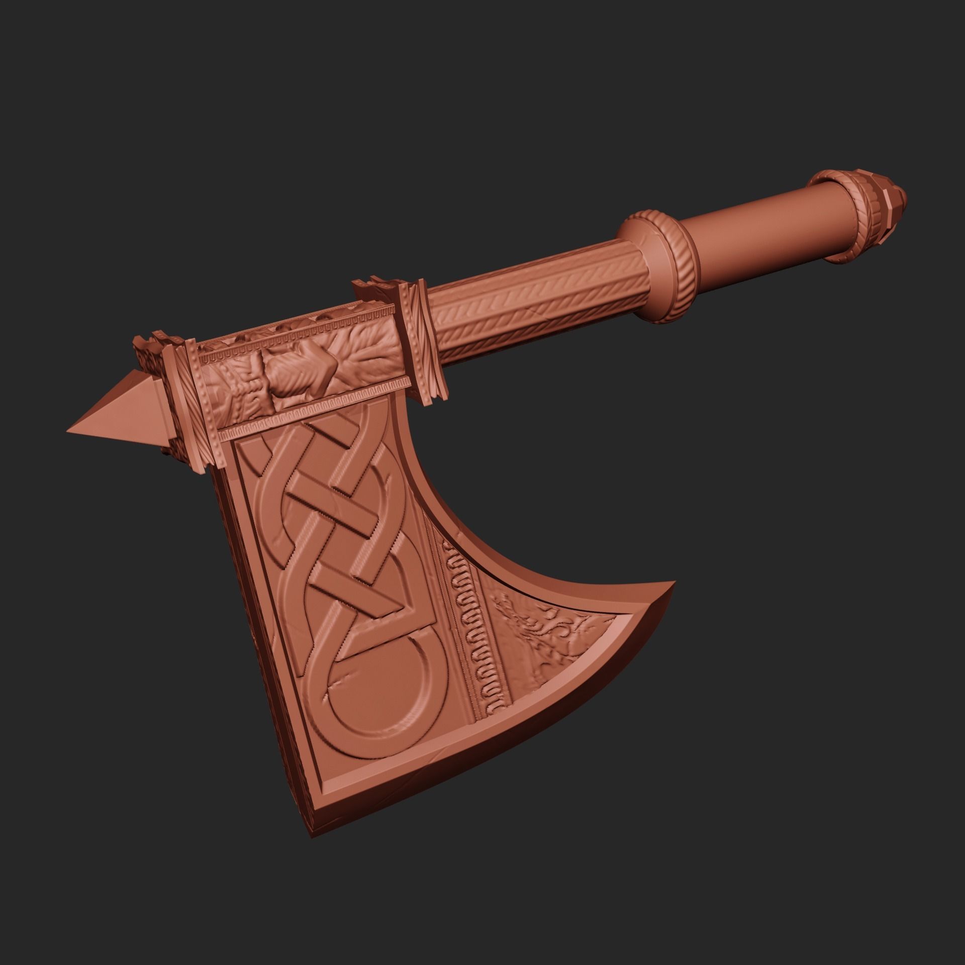 One-Handed Dwarf Axe 3D model | CGTrader