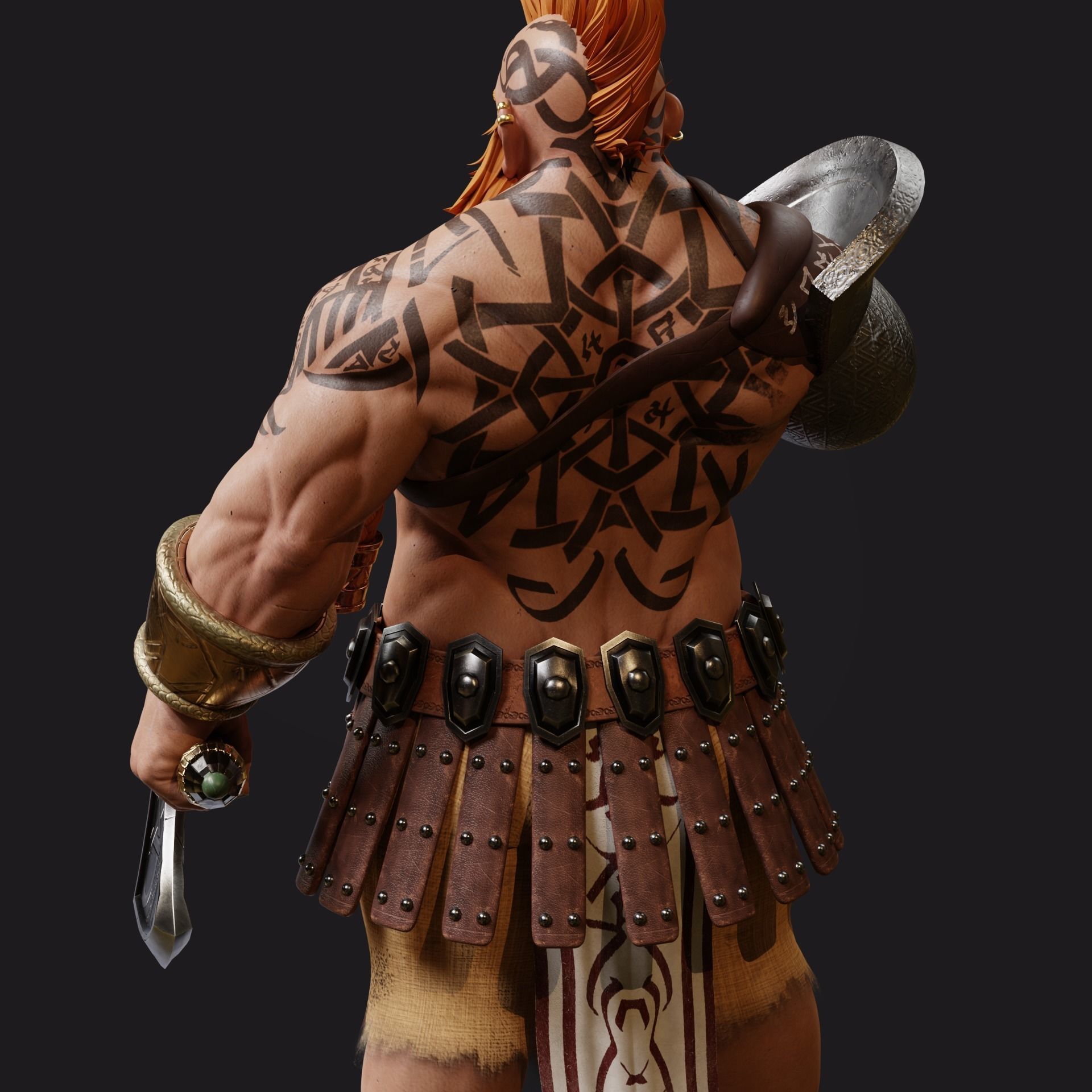 Dwarf One-Arm Warrior 3D model | CGTrader