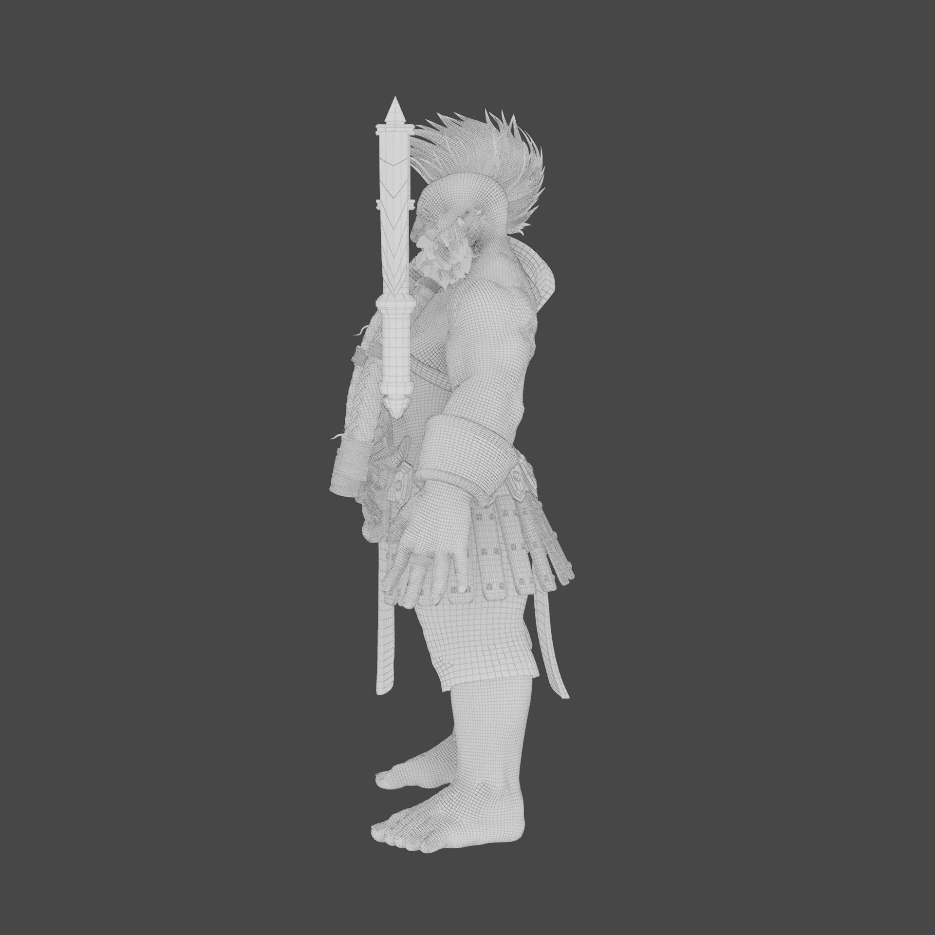 Dwarf One-Arm Warrior 3D model | CGTrader