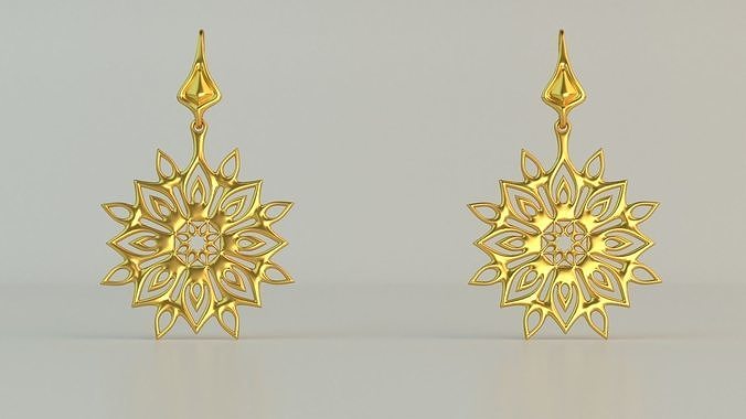 Hanging Ear Rings 54 3D model | CGTrader