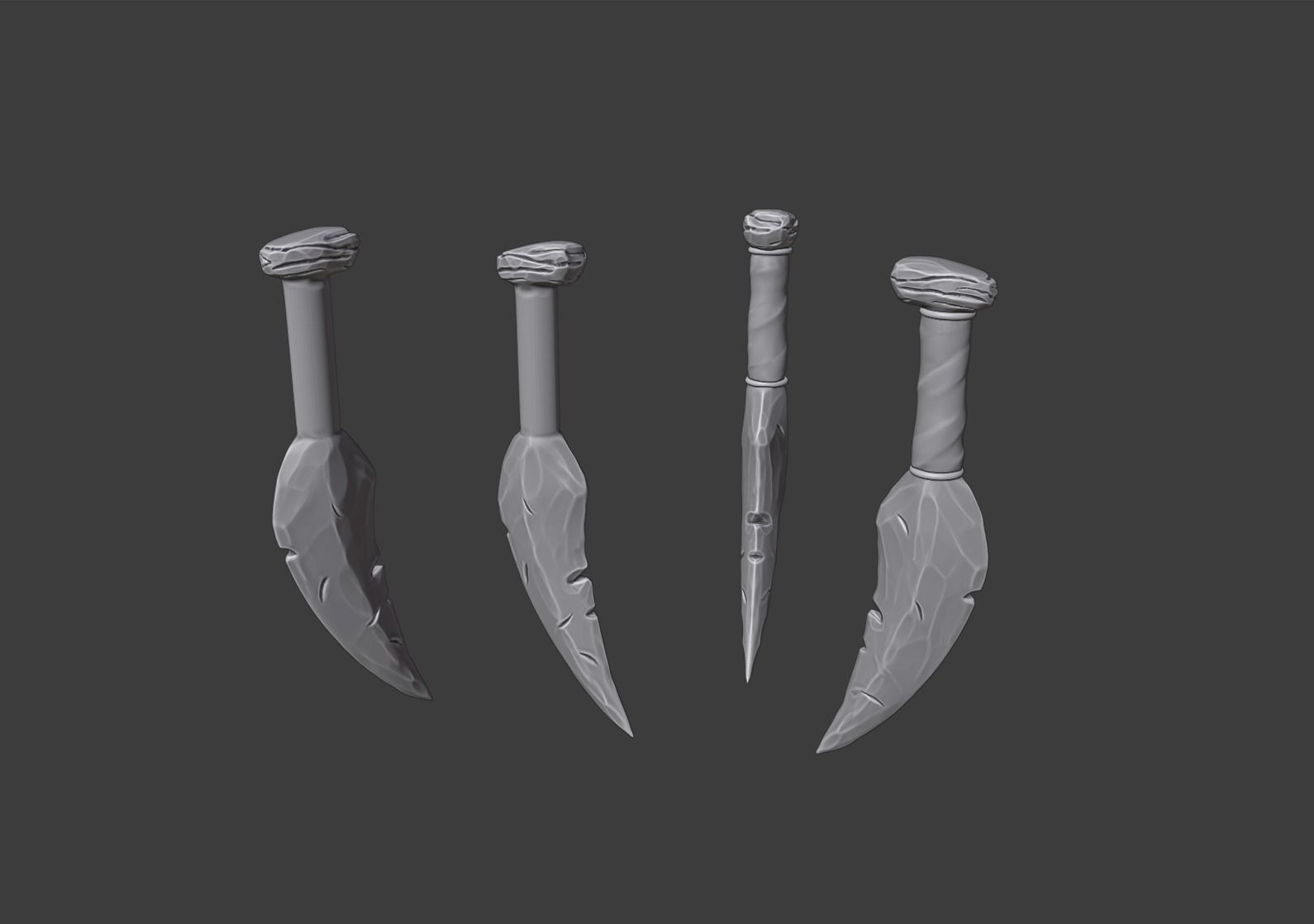 Bone knife dagger - STL - 3D files 3D model 3D printable | CGTrader