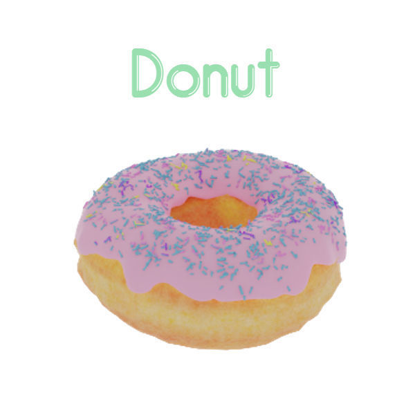 Vanilla Donut - Material Only 3D model | CGTrader