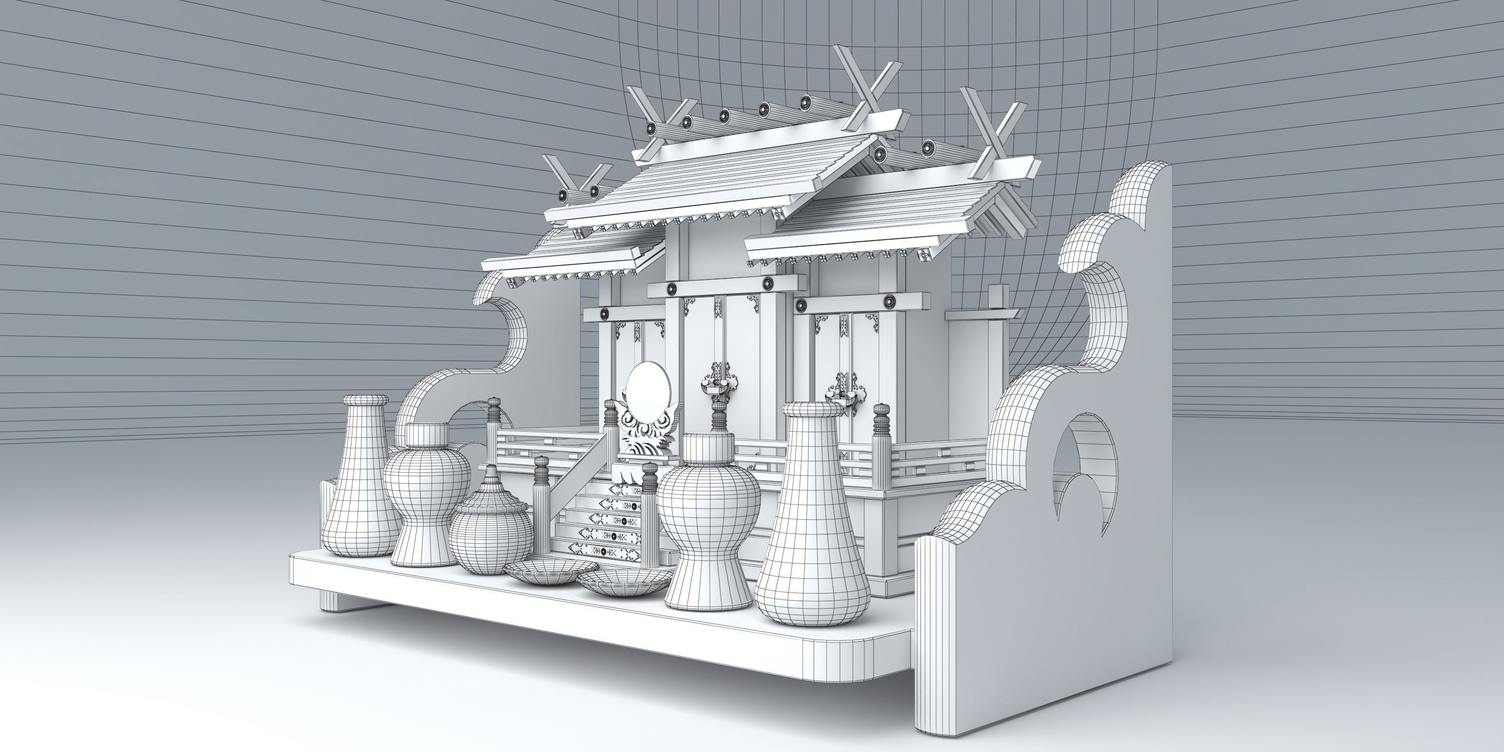 KAMIDANA SET 3D model | CGTrader