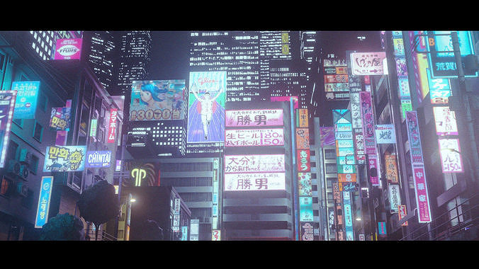 Cyberpunk Street Signs 3D model | CGTrader