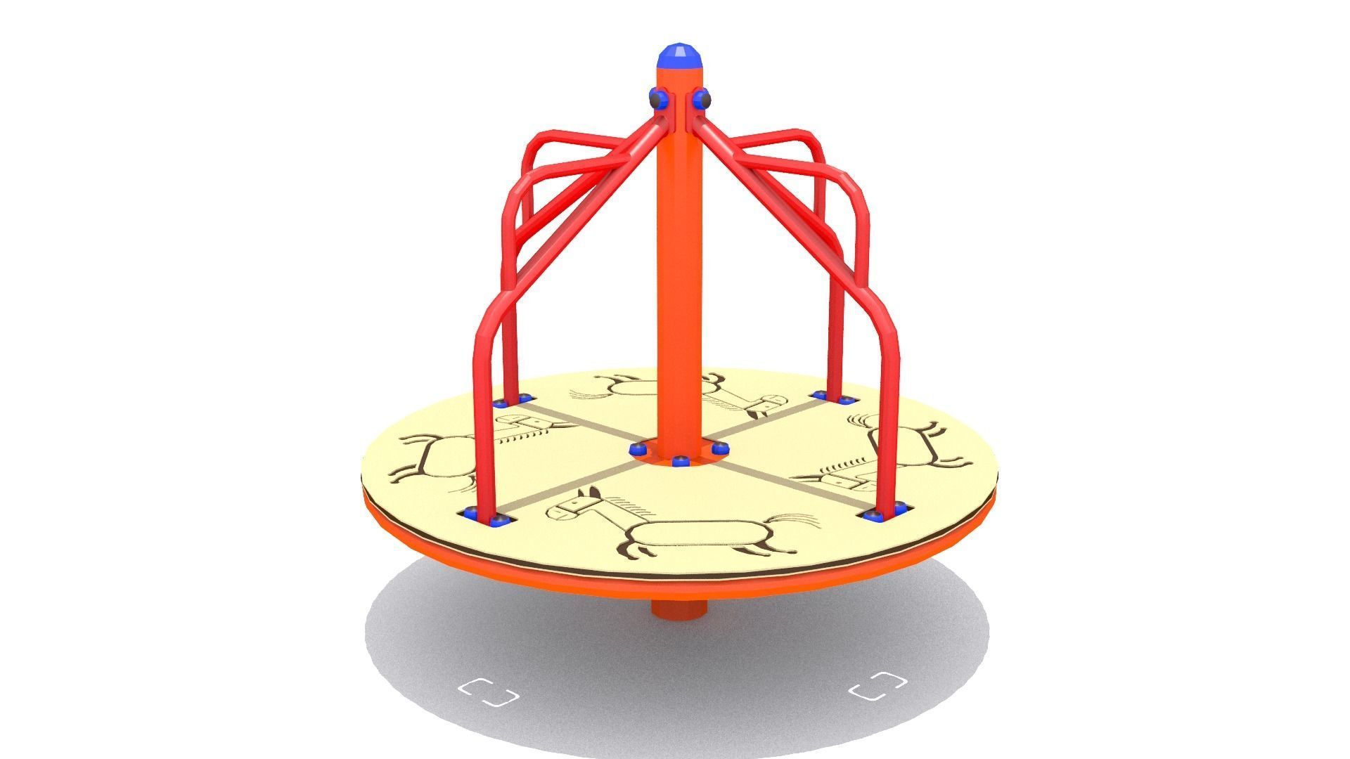 Playground- merry go round free 3D model | CGTrader