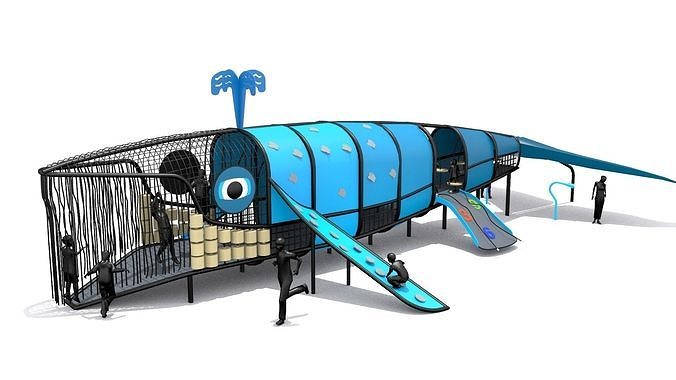 Whale Playground 3D model | CGTrader