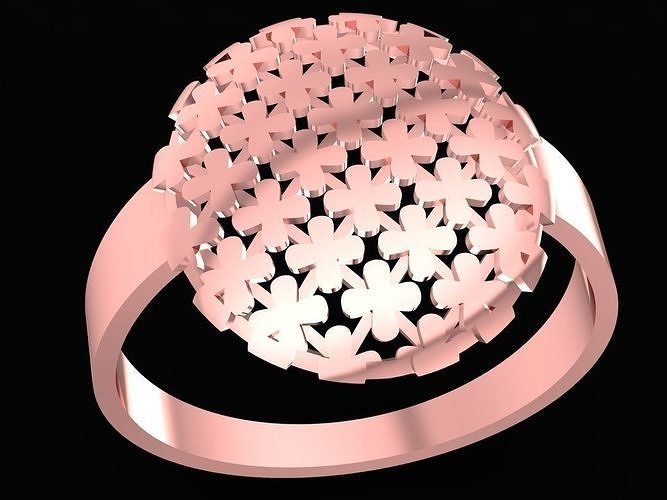 ladies texture ring 2816 3D model 3D printable | CGTrader