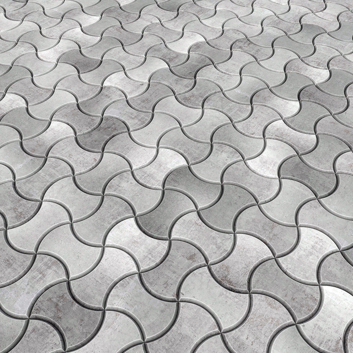 Paving stone color half Circle n2 3D model | CGTrader