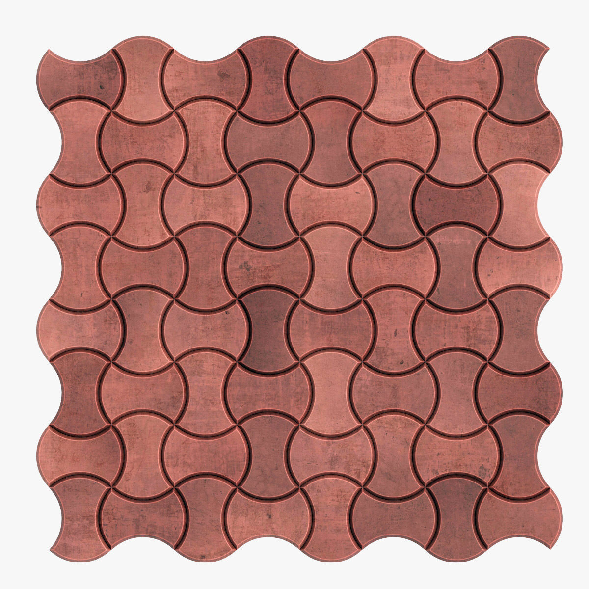 Paving stone color half Circle n2 3D model | CGTrader
