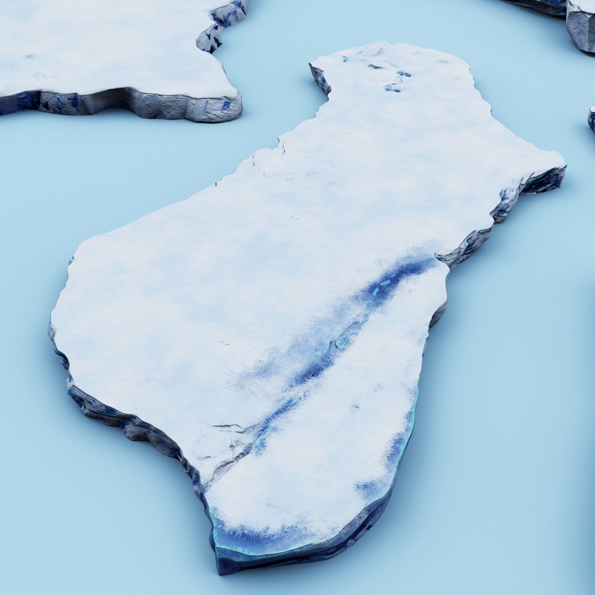 Iceberg ice floe cartoon 3D model | CGTrader