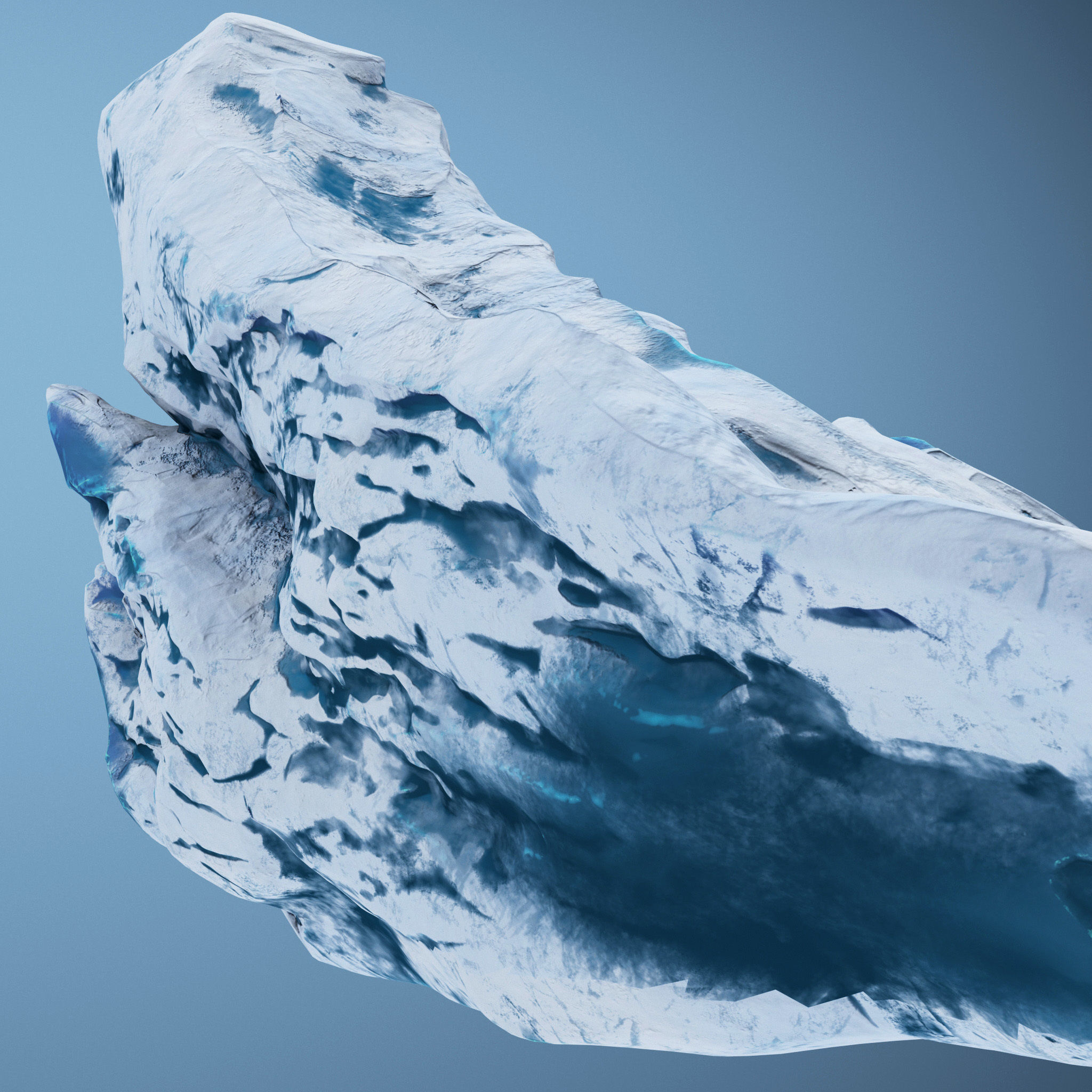 Iceberg ice mountain cartoon 2 3D model | CGTrader