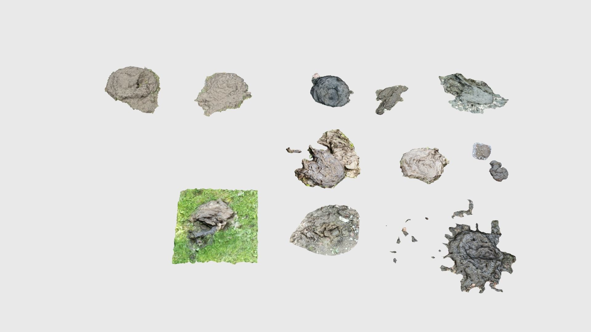 3D model Cow manure set VR / AR / low-poly | CGTrader