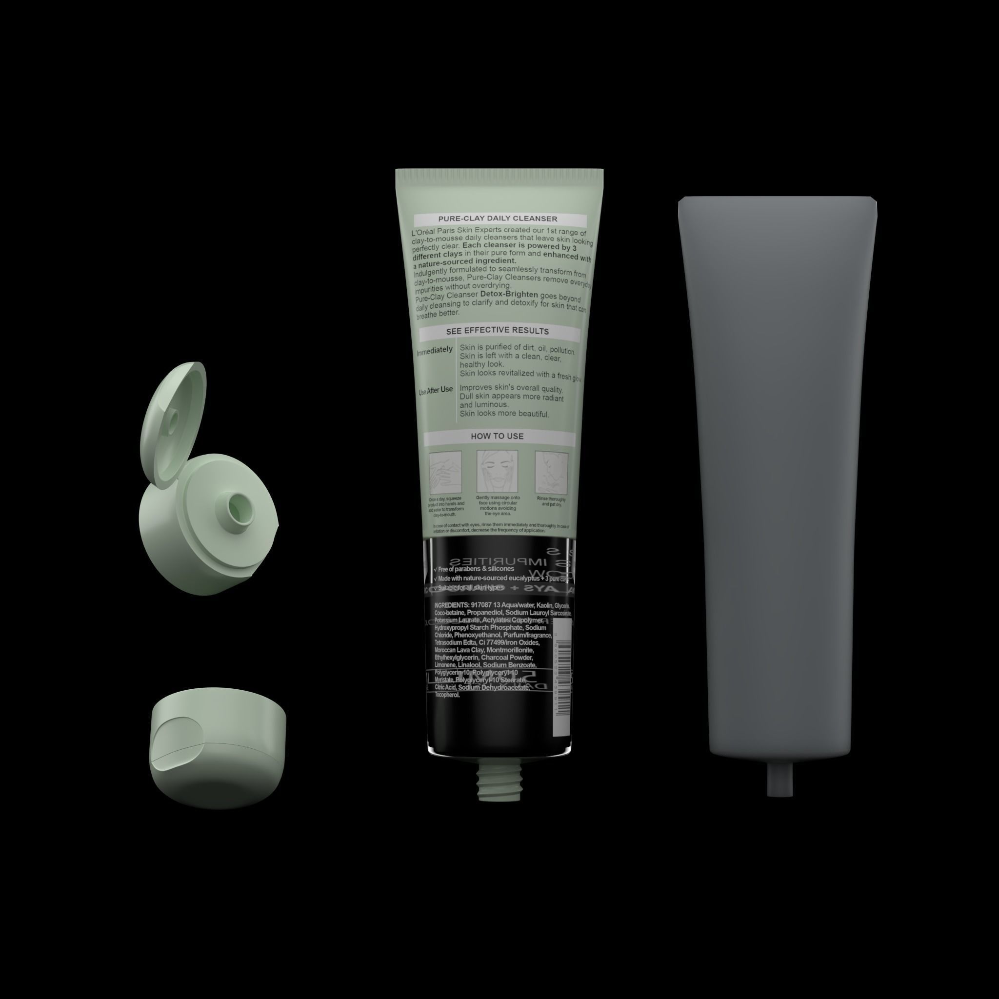 L Oreal Skin Expert - Pure Clay - Maya - VRay Next 3D model | CGTrader