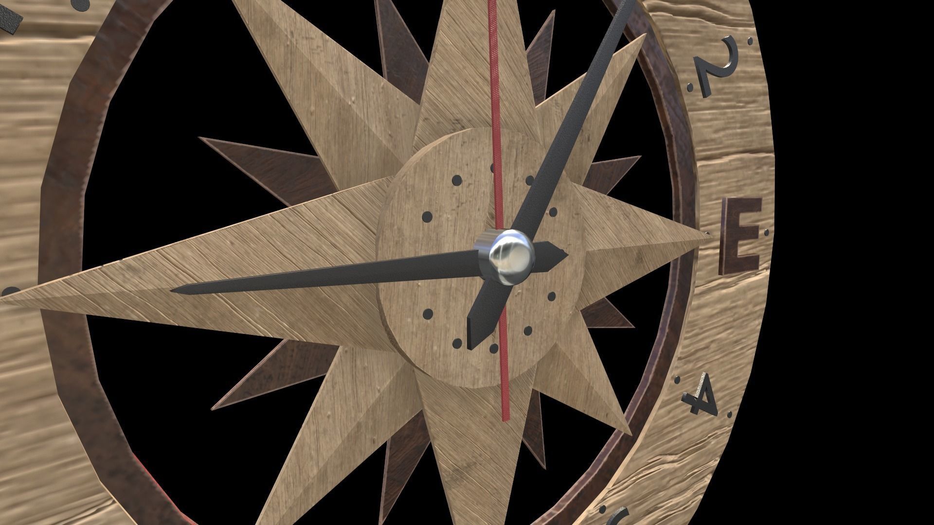 3D model Compass Wall Clock VR / AR / low-poly | CGTrader