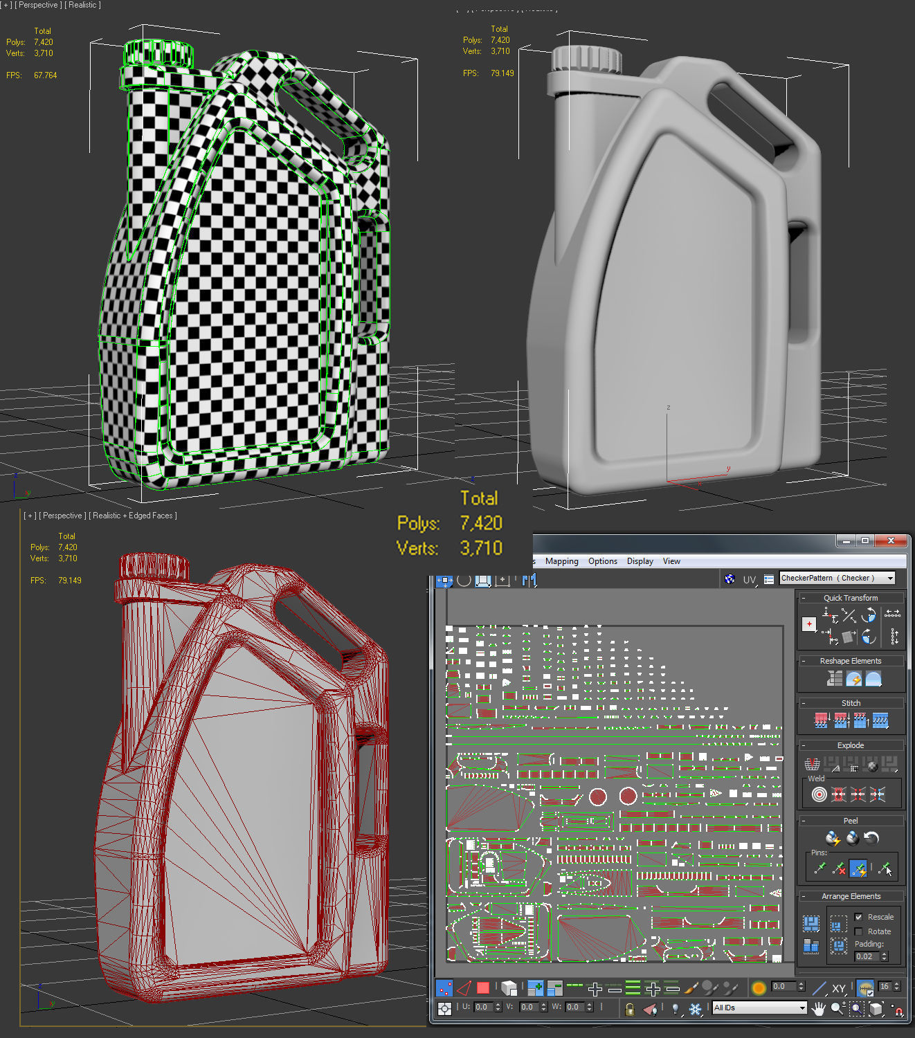 3D model Motor Oil Bottle Model-1A VR / AR / low-poly | CGTrader