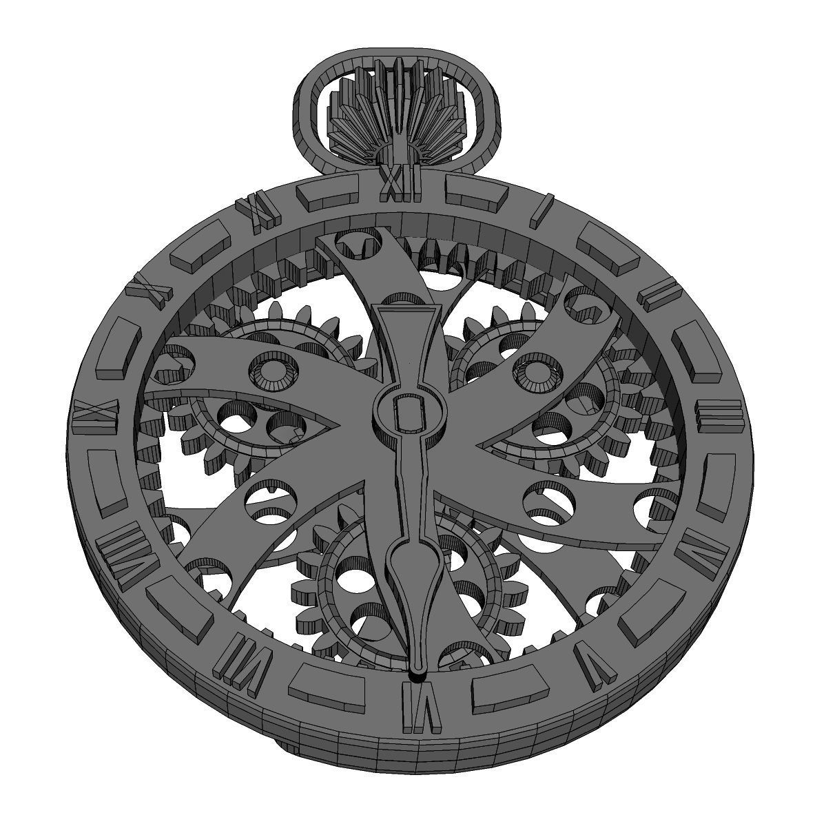 Steampunk Cosplay Pocket Watch 3D model 3D printable | CGTrader