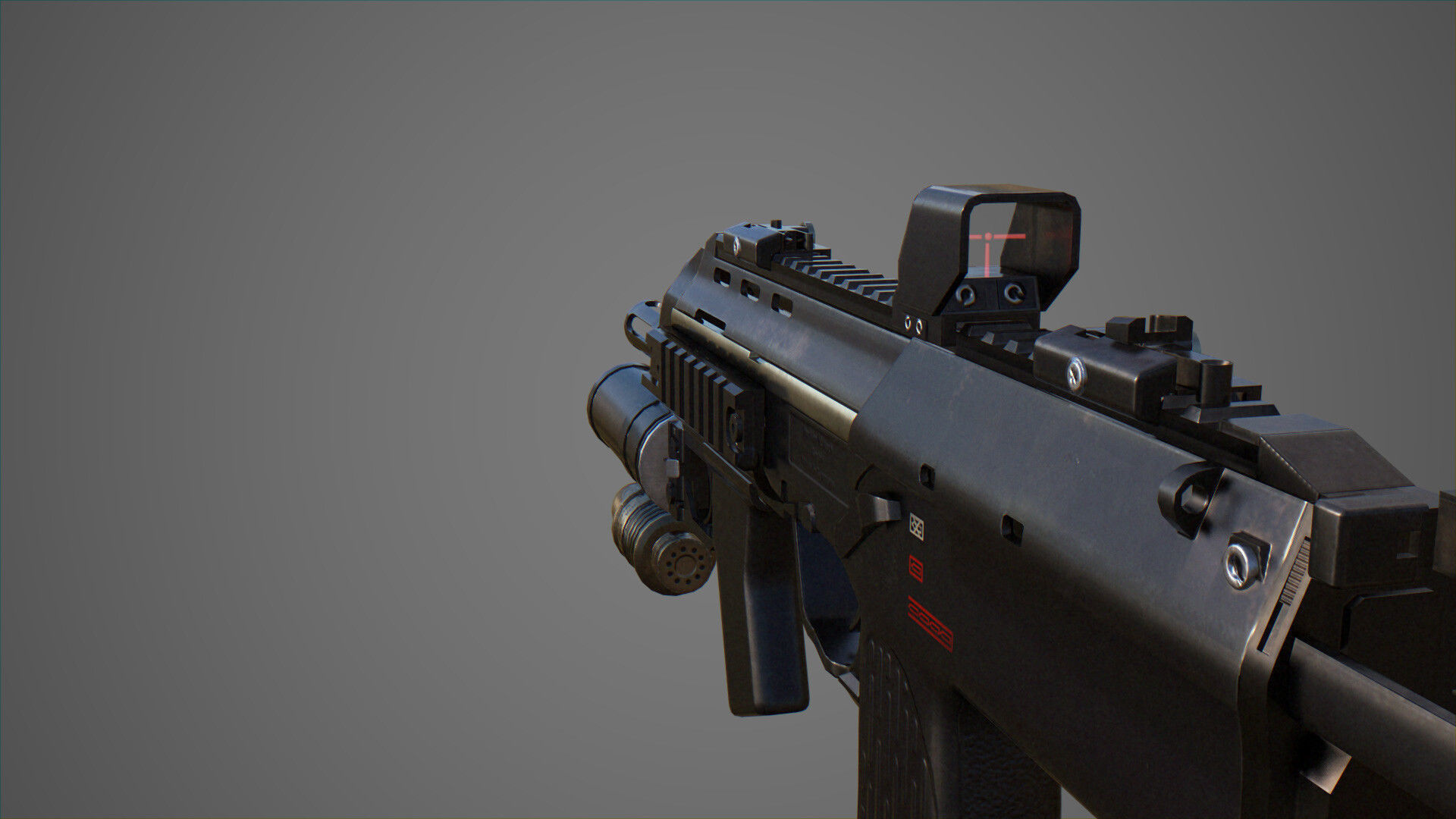 3D model Heckler and Koch MP7A2 with GP-25 Launcher VR / AR / low-poly ...