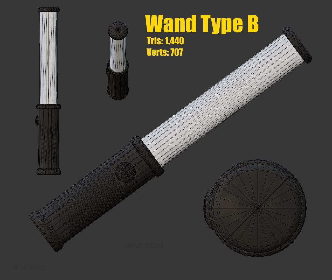 3D model Ground Crew Marshalling Wands for Airports VR / AR / low-poly ...