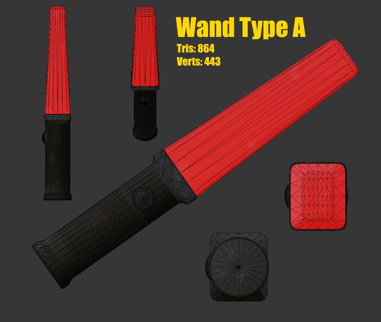 3D model Ground Crew Marshalling Wands for Airports VR / AR / low-poly ...