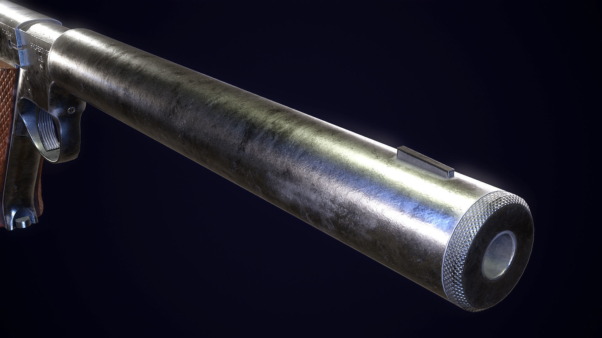 3D model High Standard HDM - WW2 USA Pistol - Game ready PBR 3D model ...