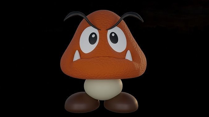 Goomba nintendo mario mushroom 3D model | CGTrader