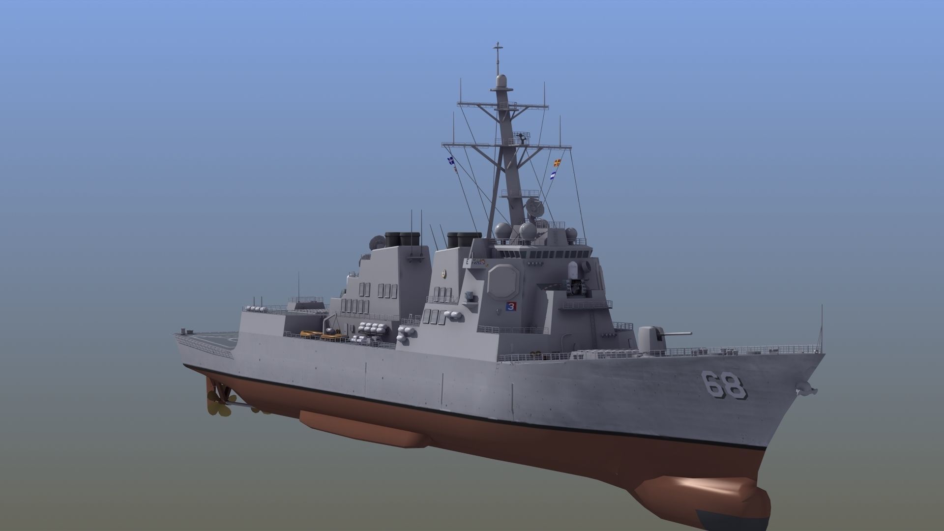 Arleigh Burke Destroyer 3D model | CGTrader