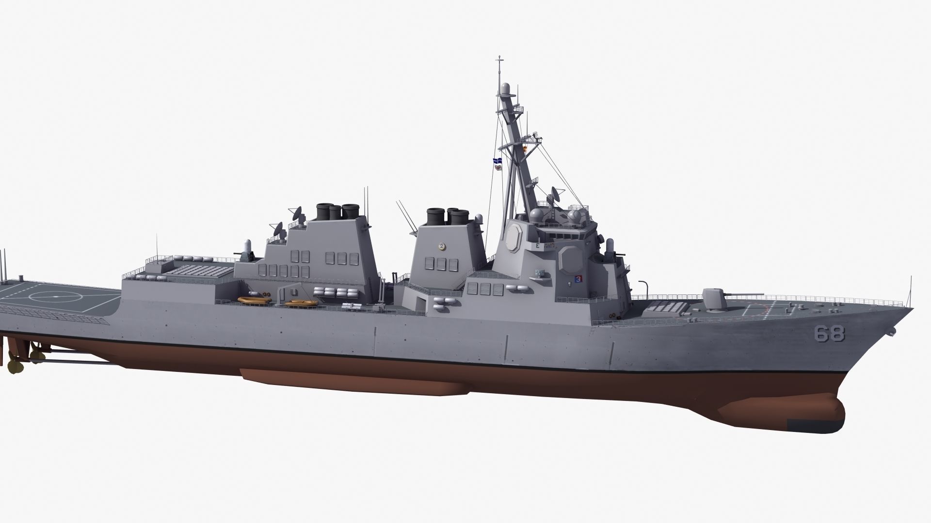 Arleigh Burke Destroyer 3D model | CGTrader