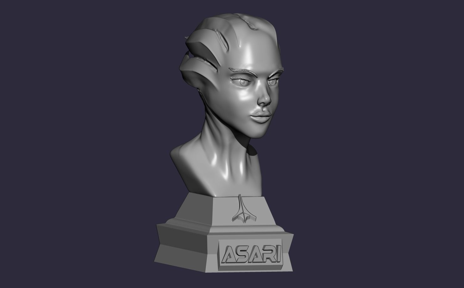 ASARI - mass effect bust 3D model 3D printable | CGTrader