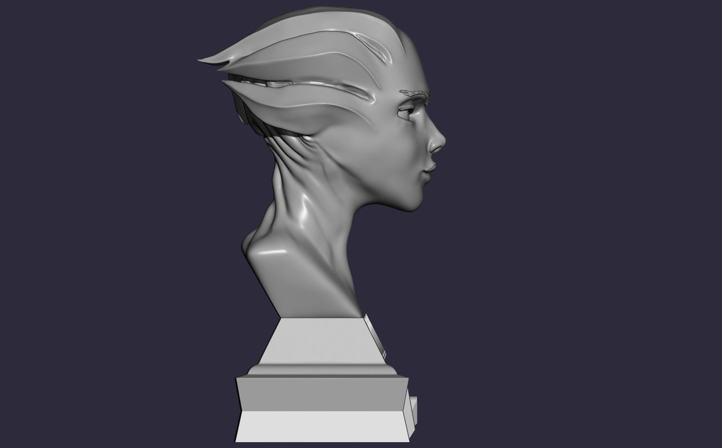 ASARI - mass effect bust 3D model 3D printable | CGTrader