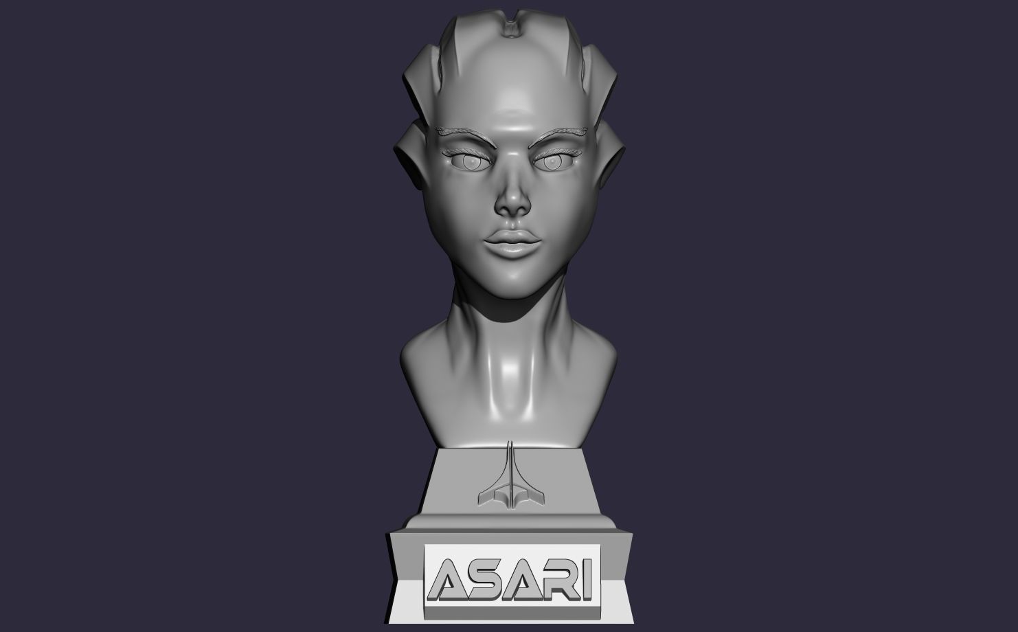 ASARI - mass effect bust 3D model 3D printable | CGTrader