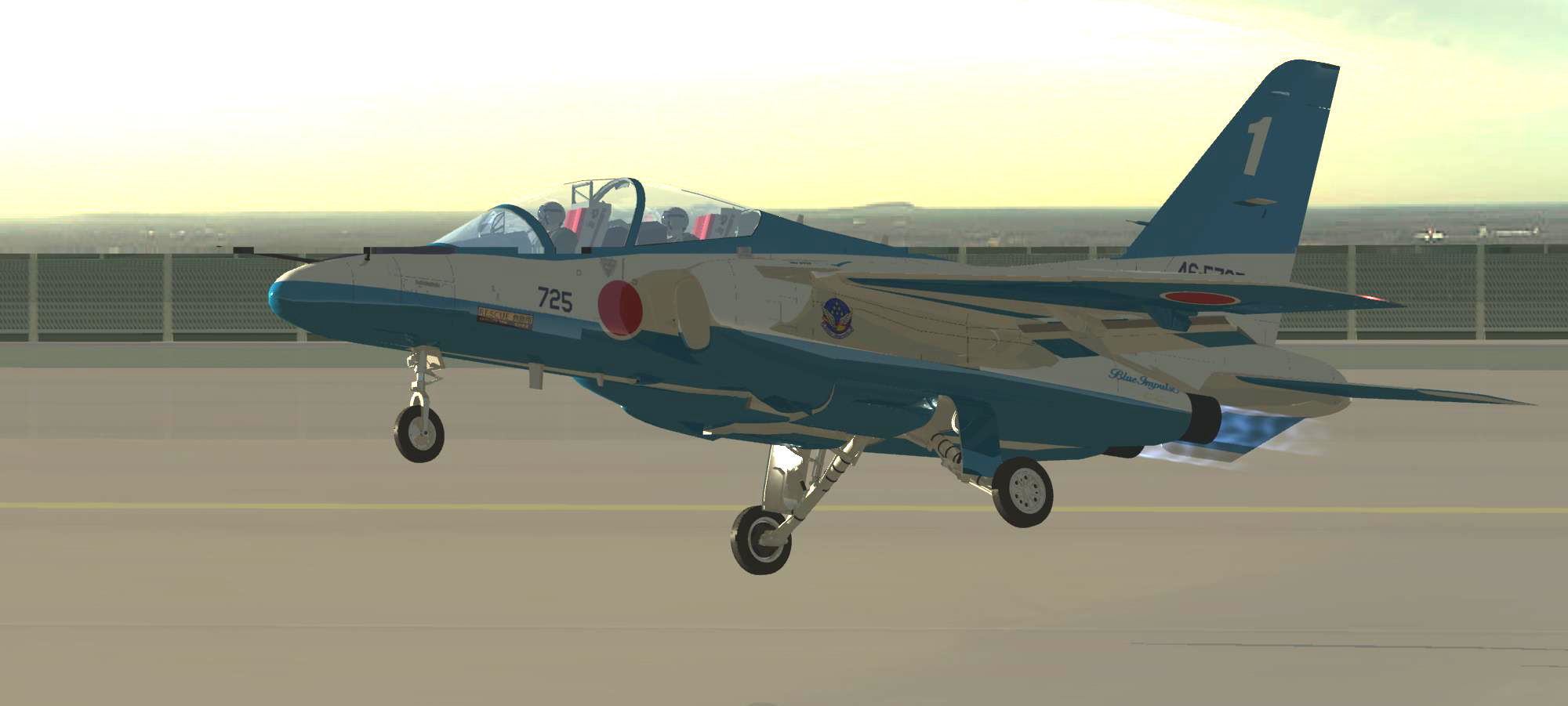 JASDF T 4 Blue Impulse aerobatic demonstration team 3D model | CGTrader