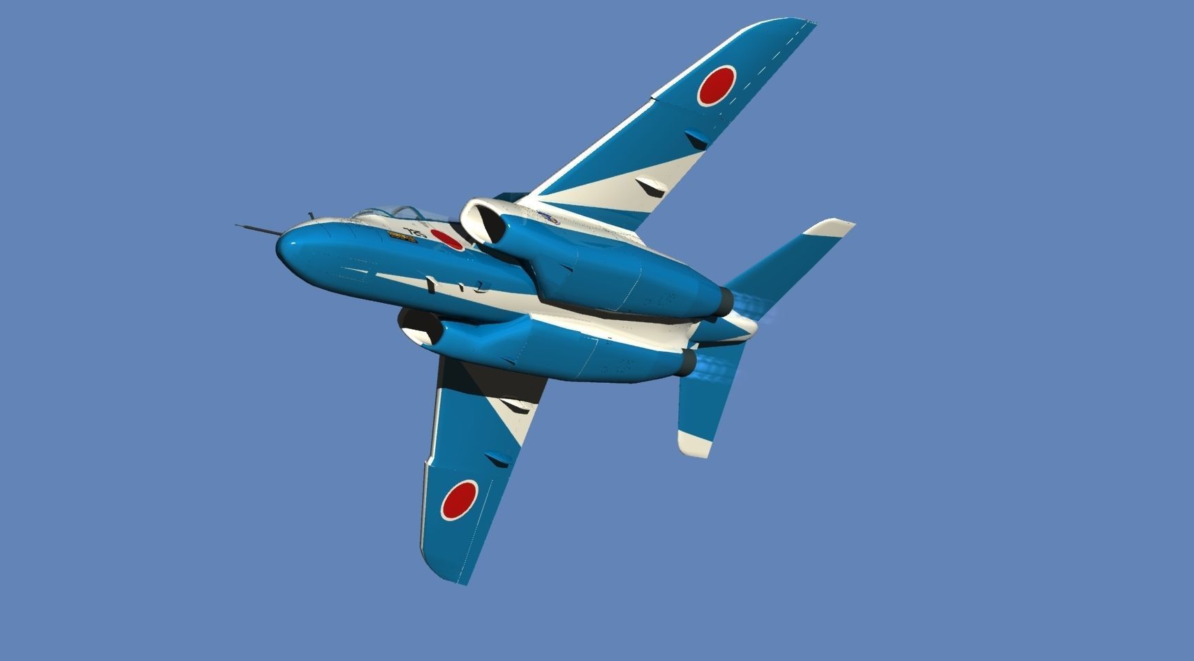 JASDF T 4 Blue Impulse aerobatic demonstration team 3D model | CGTrader