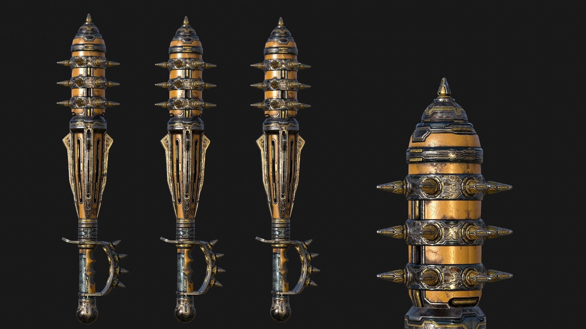 3D model Cyberpunk and real mace VR / AR / low-poly | CGTrader