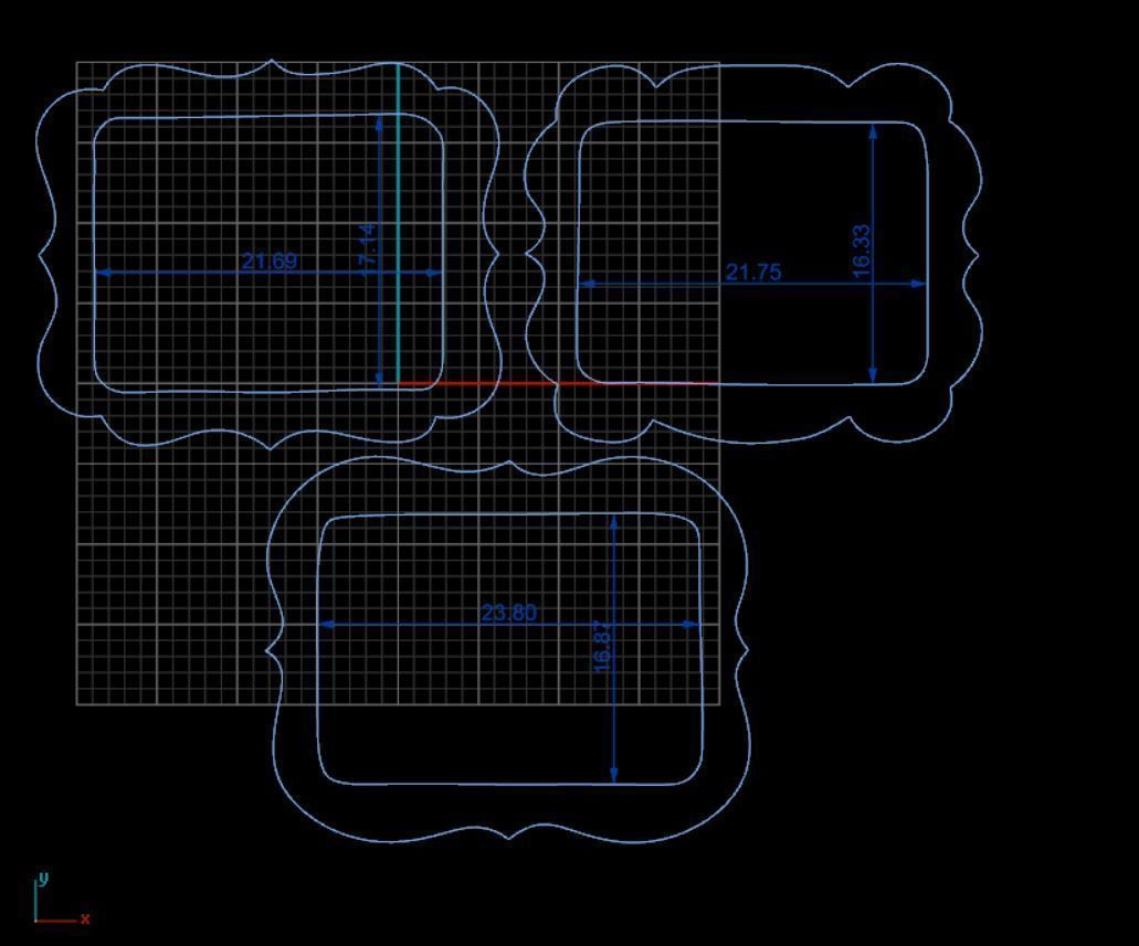 3 frames square frame dies - 3D model 3D printable | CGTrader