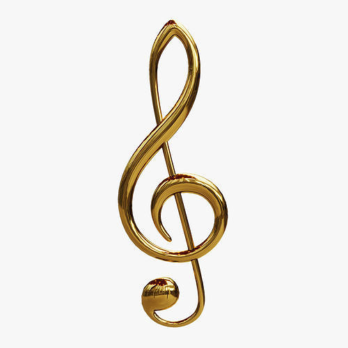 Music clef 3D model | CGTrader
