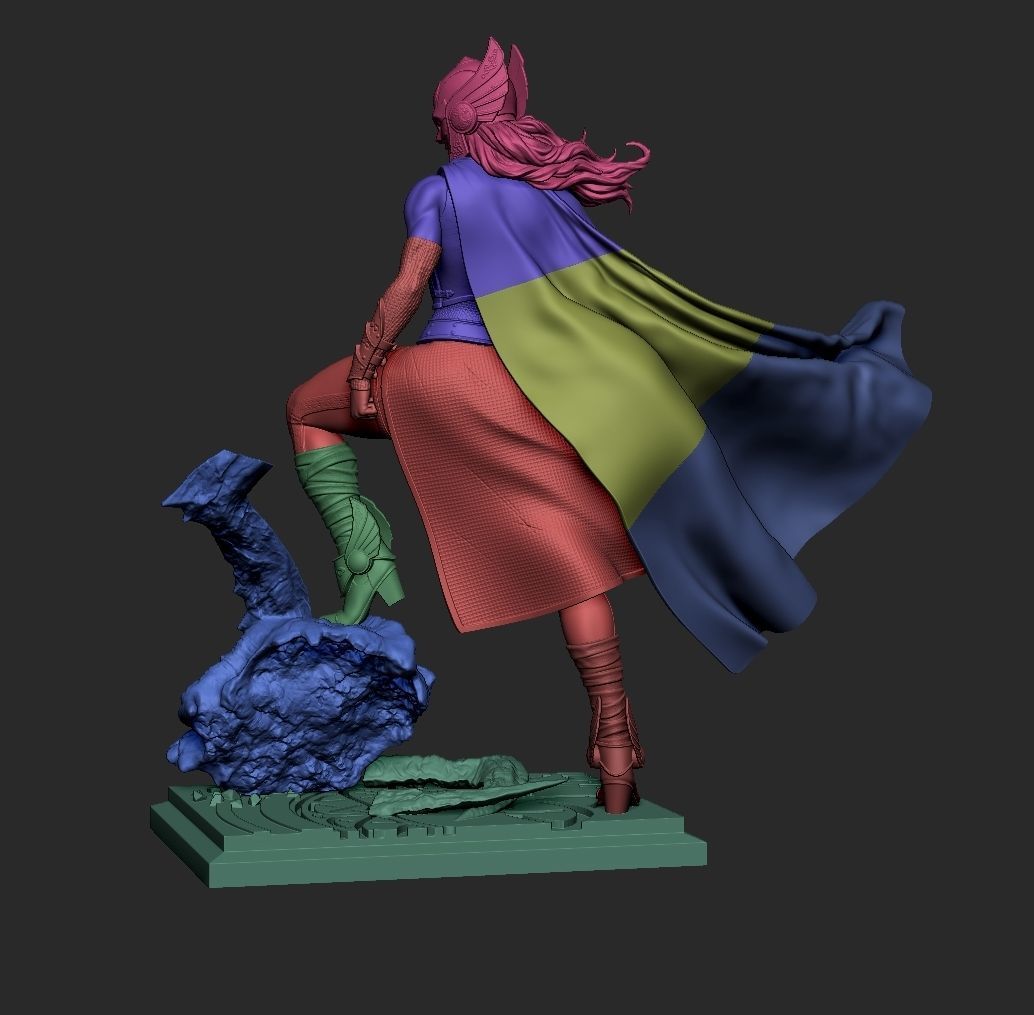 Jane Foster Thor Statue 3D Print Ready 3D model 3D printable | CGTrader