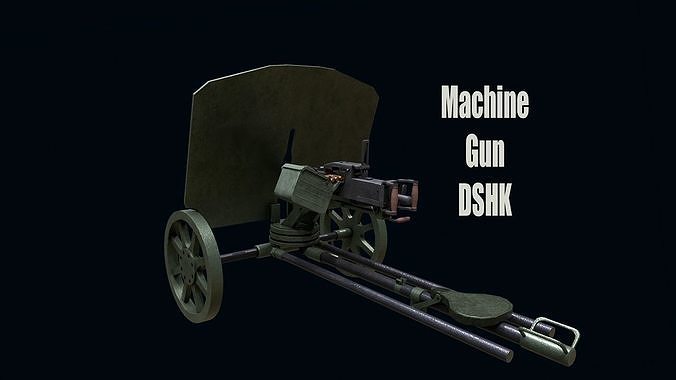 3D model DShK Machine Gun VR / AR / low-poly rigged | CGTrader