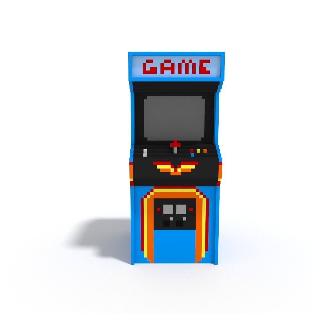 3D model Retro Classic Arcade Video Game Console Cabinet VR / AR / low ...