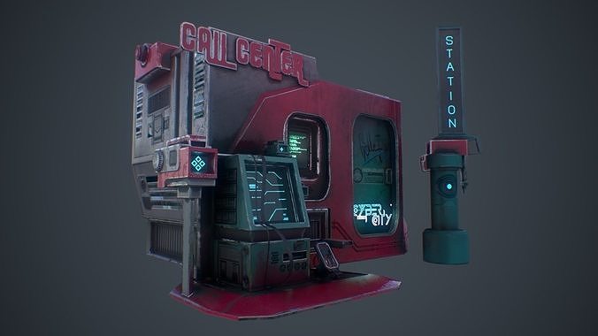 3D model Sci-fi Call Center VR / AR / low-poly | CGTrader