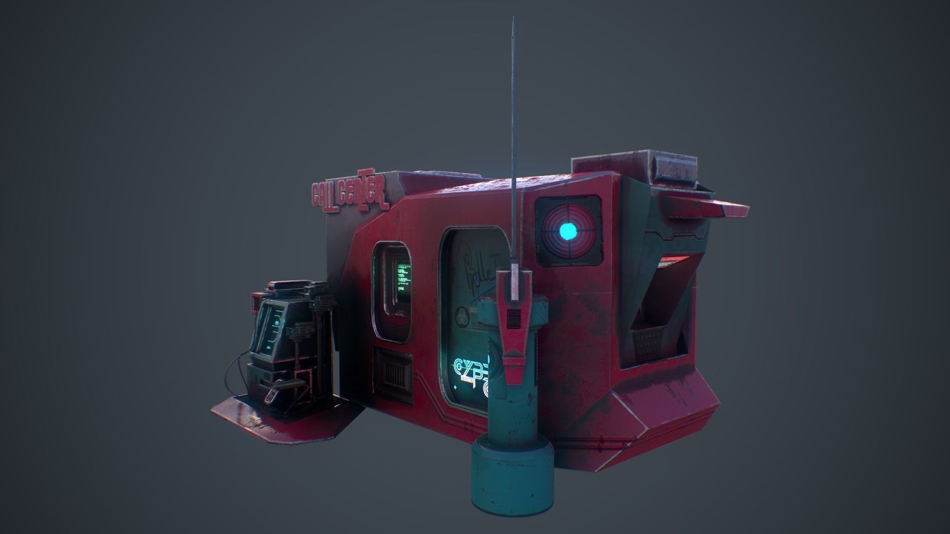 3D model Sci-fi Call Center VR / AR / low-poly | CGTrader