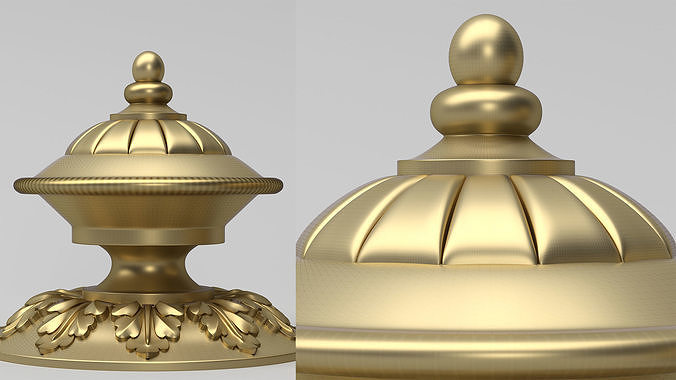 Carved Finial 3D model | CGTrader