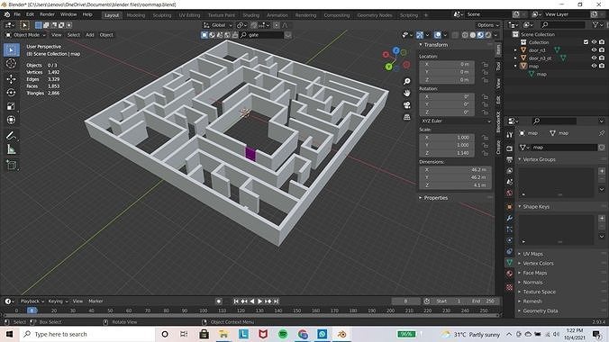 3D model maze room VR / AR / low-poly | CGTrader