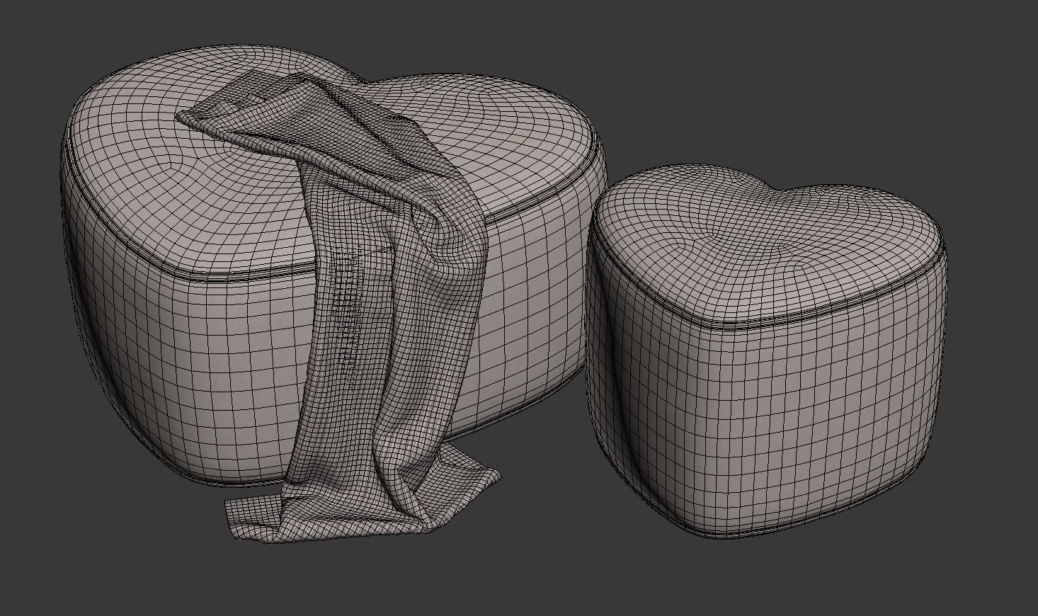 Heart Ottoman by Pottery Barn Kids 3D model | CGTrader