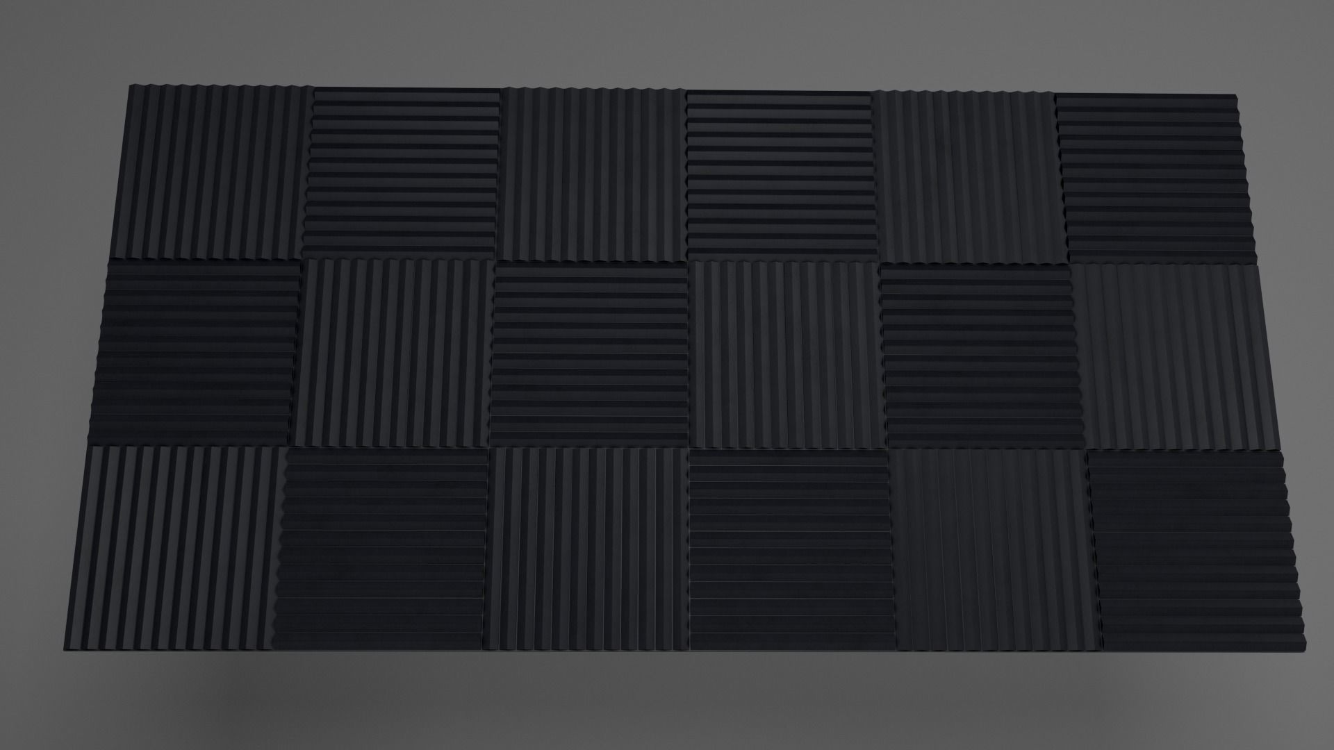 3D model Soundproofing PBR low-poly 3D Model acoustic panels on wall VR ...