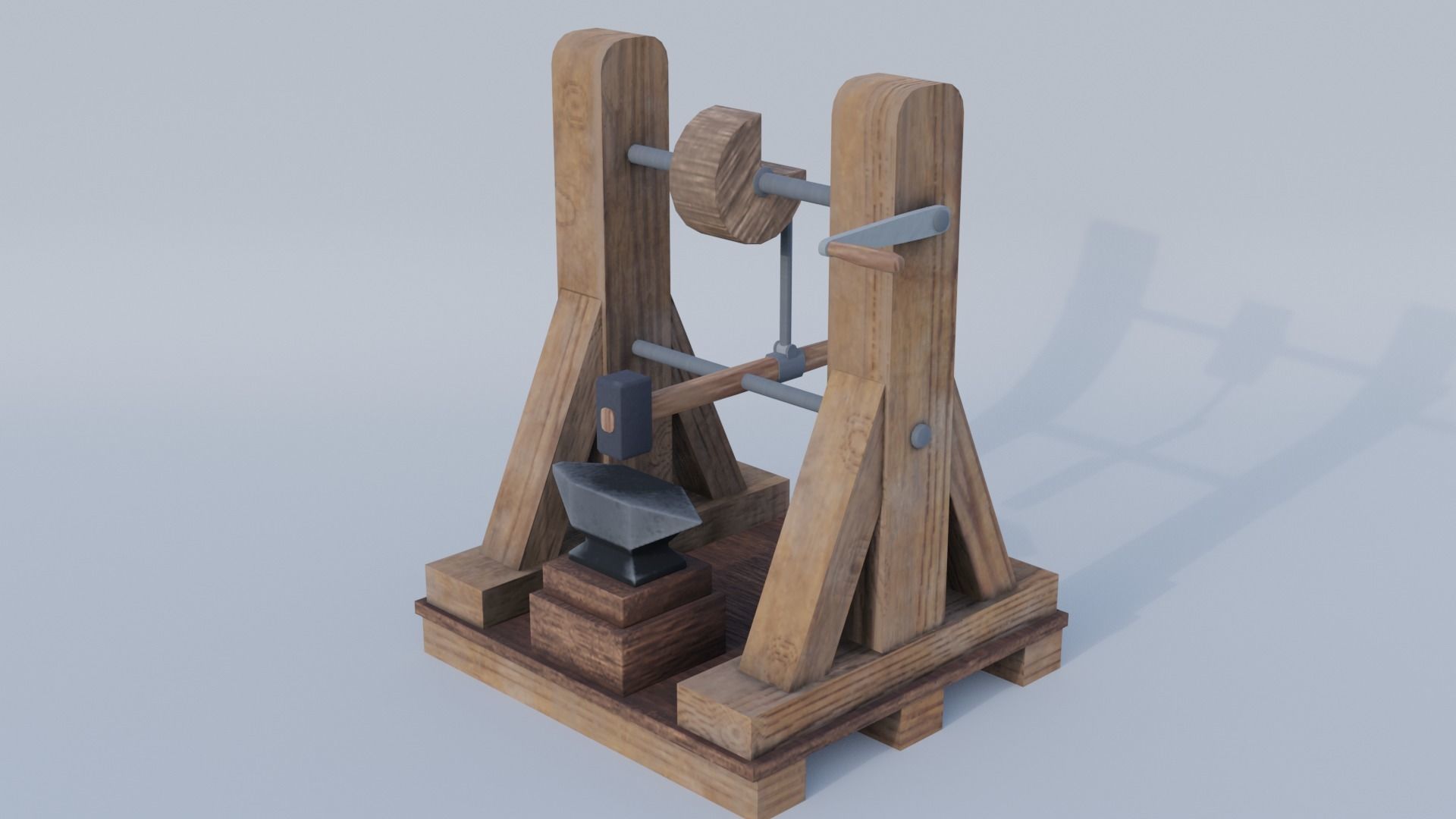 3D model Mechanical hammer and Anvil VR / AR / low-poly | CGTrader