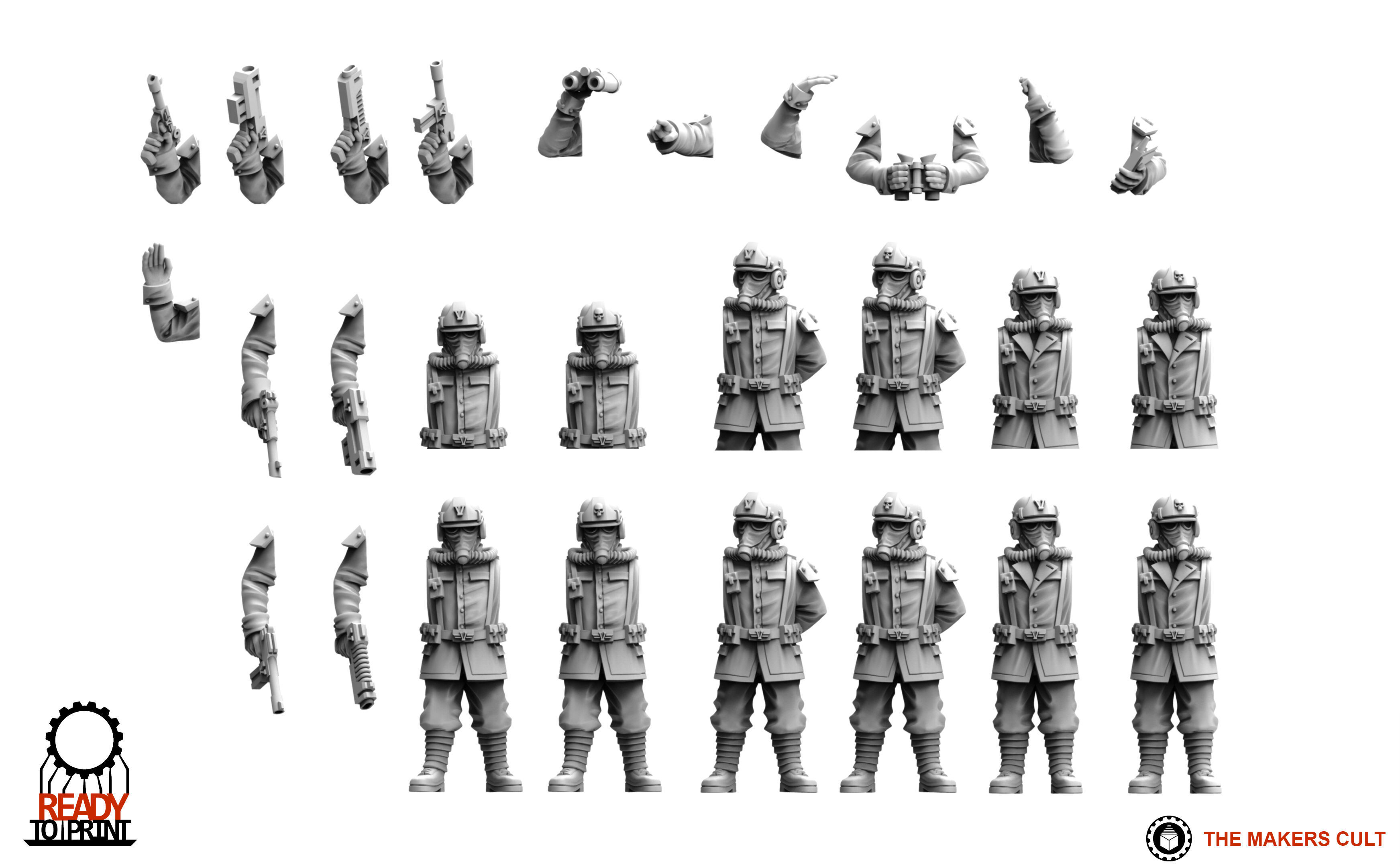 Valour Korps - Tank Commanders 3D model 3D printable | CGTrader