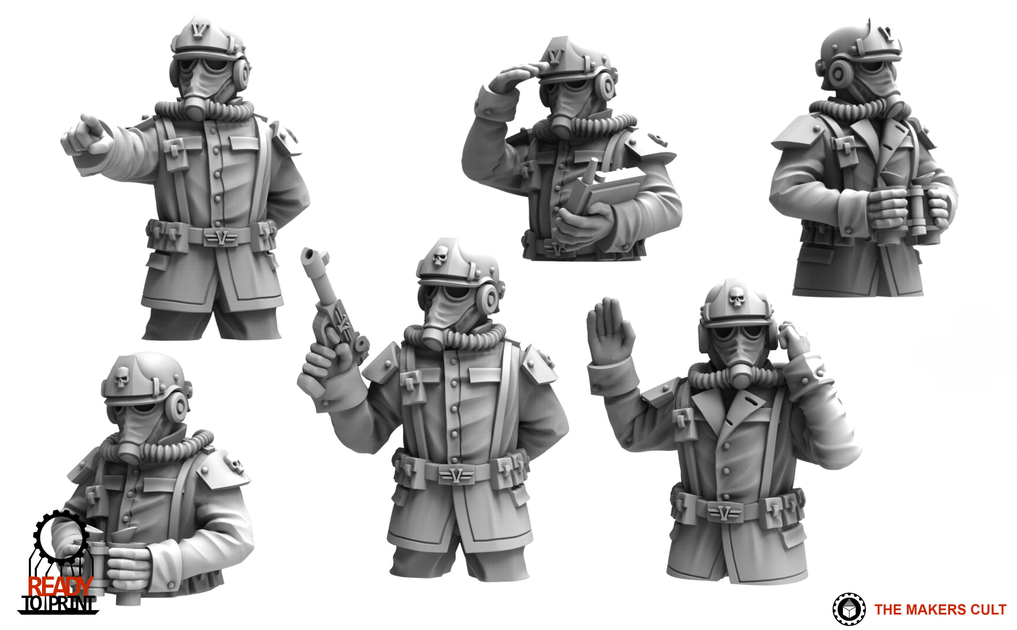 Valour Korps - Tank Commanders 3D model 3D printable | CGTrader