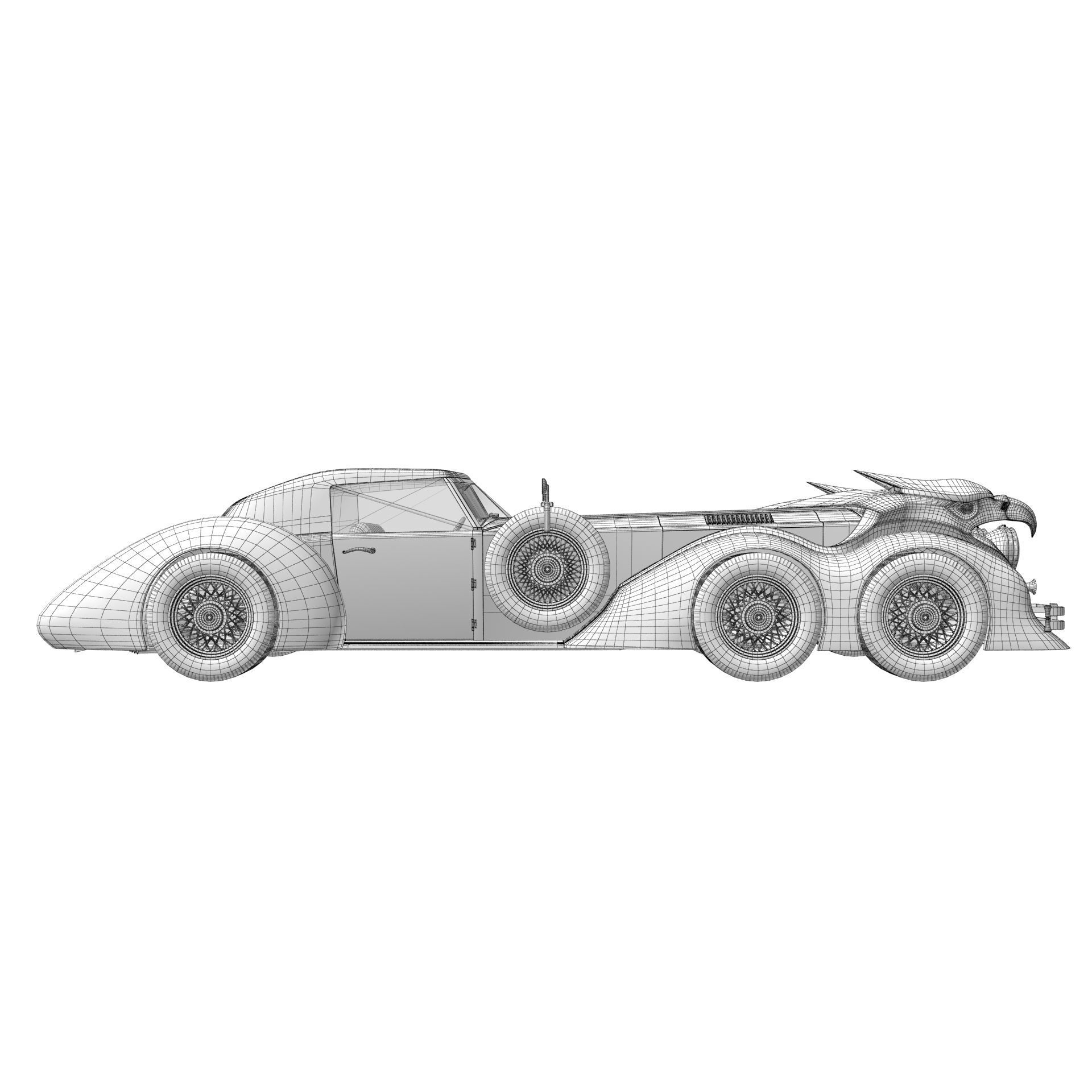 Old classic car prototype 3D model | CGTrader